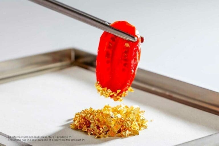 Edible 24k gold and silver: powder, leaf, glitter for food