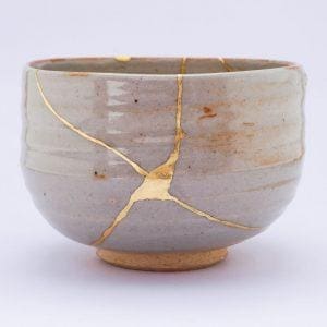 The art of Kintsugi with Gold leaves