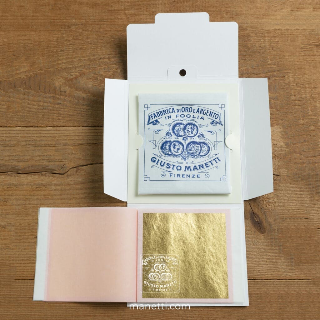 Gold leaf books - 80x80 mm - Pure gold 24 kt